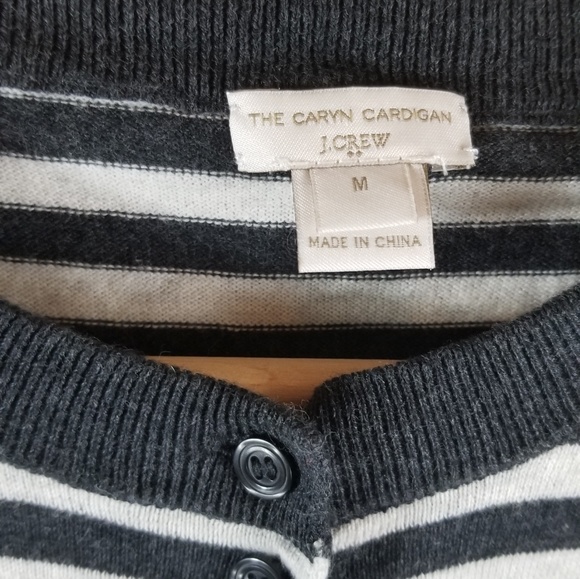 J. Crew | Sweaters | J Crew Womens Caryn Cardigan Medium M Striped ...
